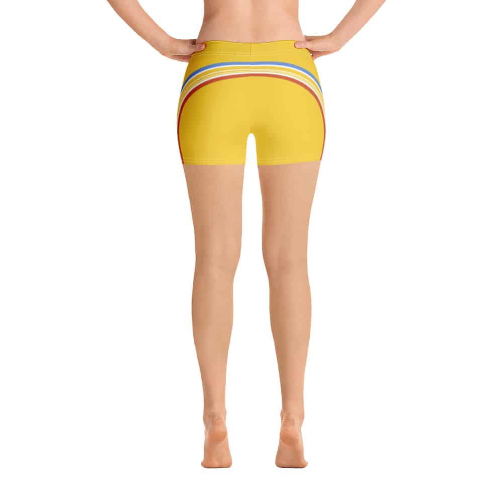 Women's Vintage Yellow Side Striped Shorts | Treaja.com